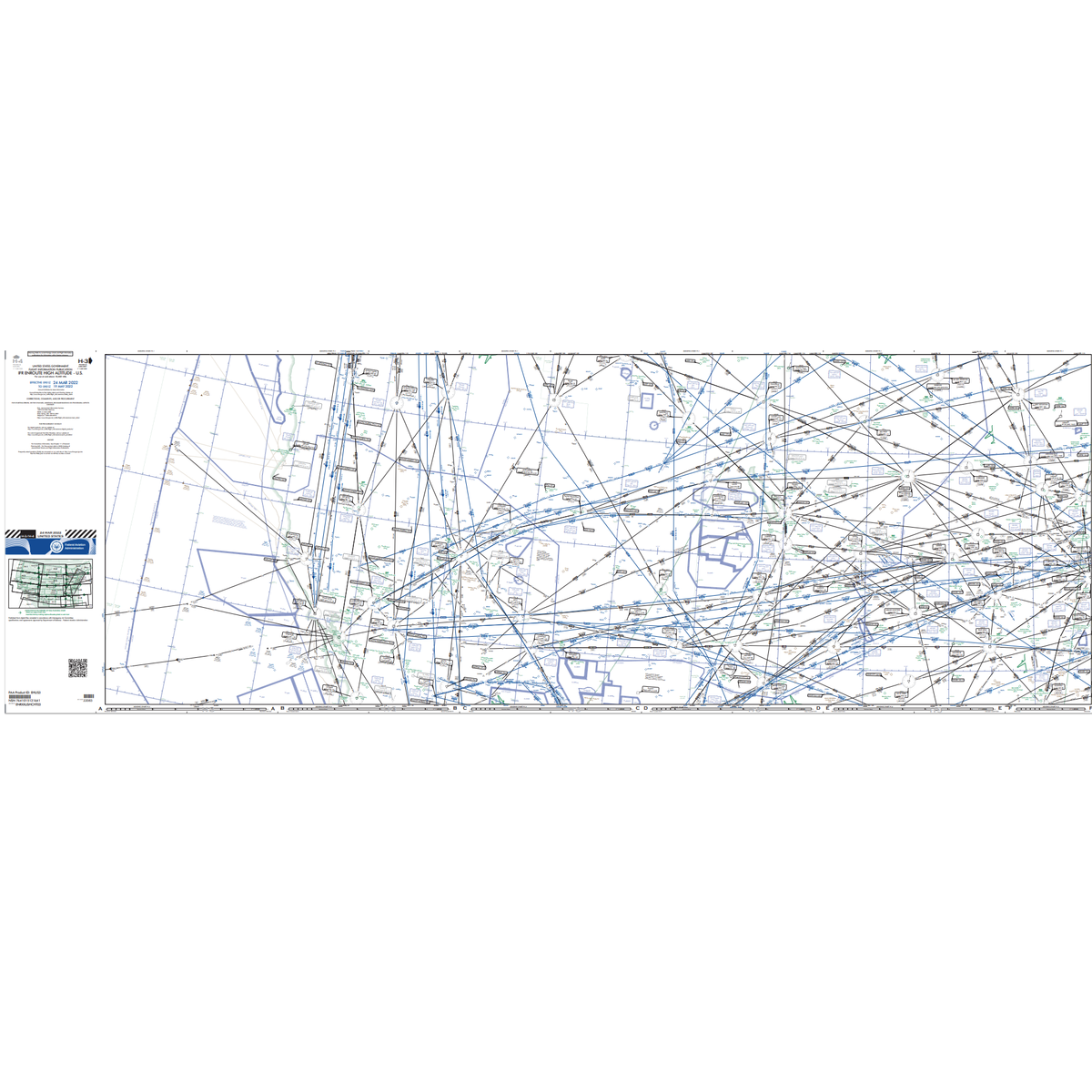 FAA Chart: Enroute IFR High Altitude Chart US (H-Charts) - H3/4 - Sele ...